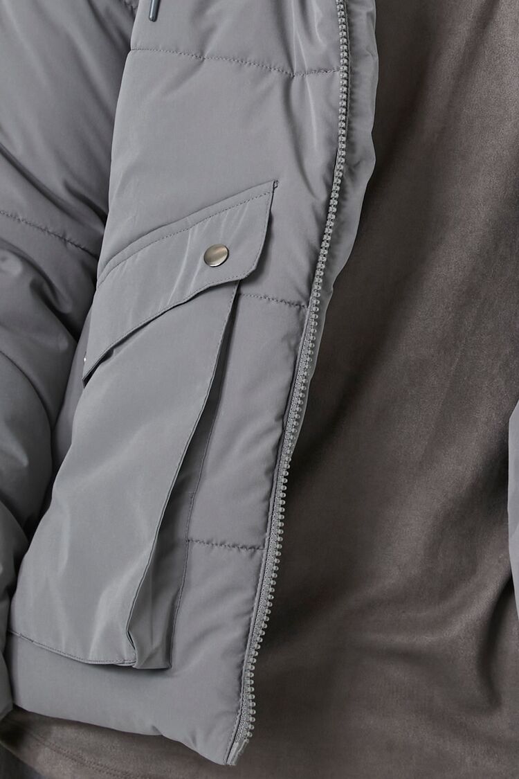 Forever 21 Hooded Puffer Jacket - grey – Bonton